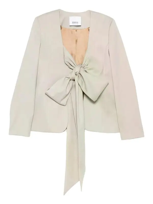 Erika Cavallini Tie-fastening Blazer - Neutrals