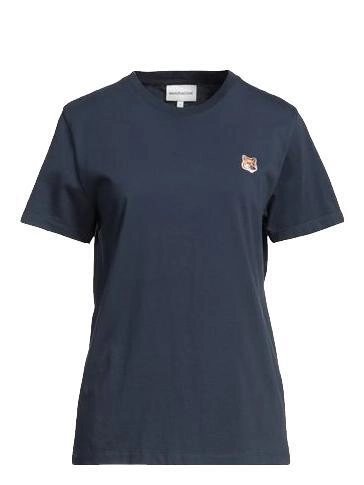 Maison Kitsuné Cotton T-shirt With Logo Detail - Navy