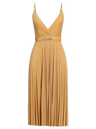 LIU •JO Midi Pleated Dress - Yellow