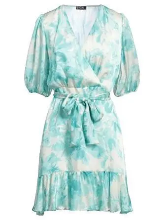 LIU •JO Mini Floral-print Flared Dress - Blue