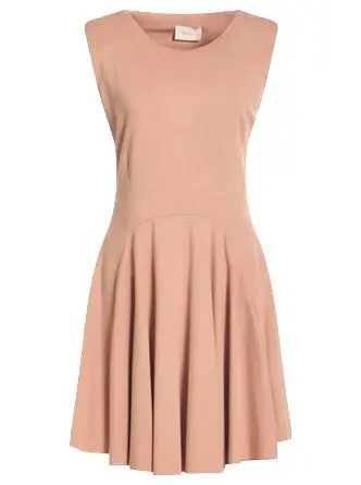 VICOLO Midi Circle Dress - Beige