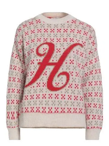 HAVEONE Crewneck Jacquard-knit Sweater - Red