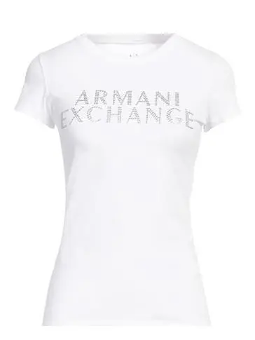 Armani Exchange Jersey T-shirt With Appliqués - White