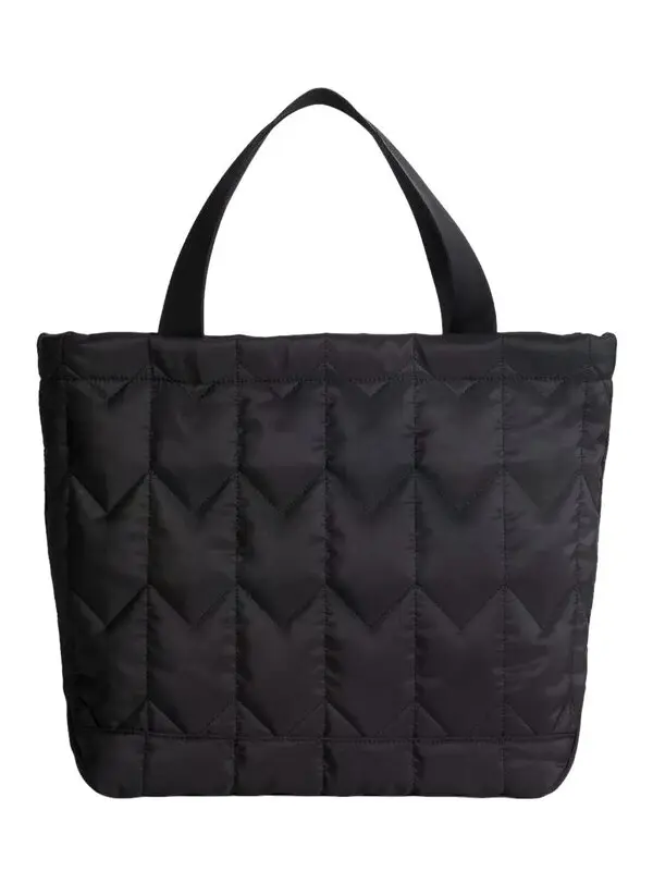 Maison Kitsuné Large Chevron Quilted Tote Bag - Black