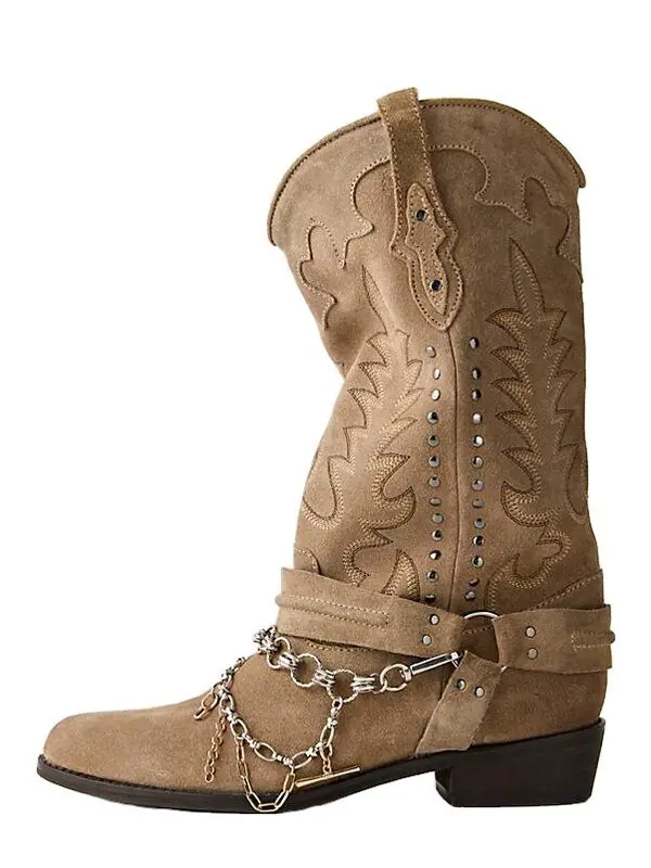 Free People Layered Chain Boot Accessory - Mixed Metal