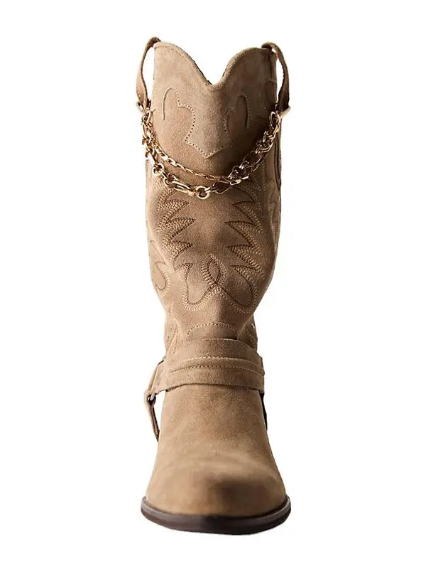 Free People Chain Boot Swag - Brass