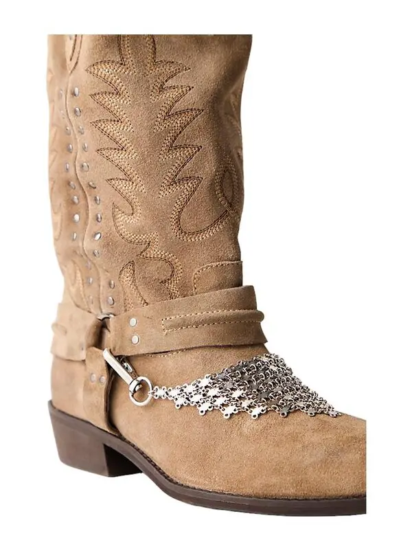 Free People Chainmail Bandana Boot Swag - Silver