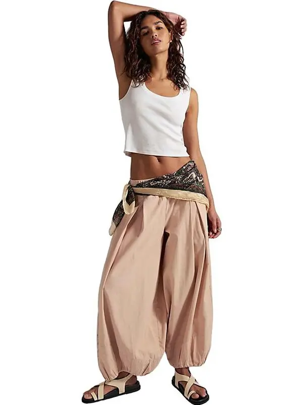 Free People Moonflower Balloon Pants - Silver Peony