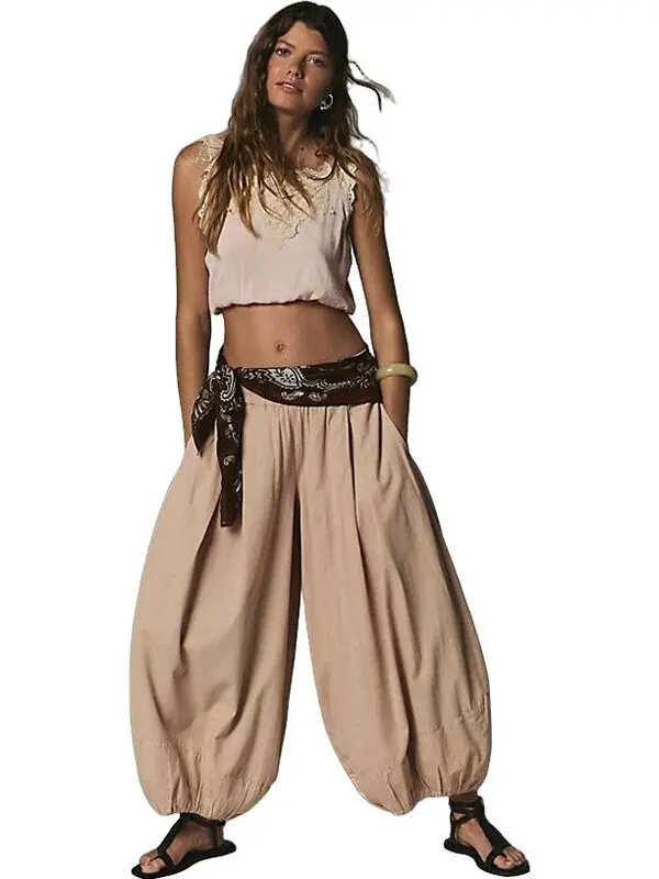 Free People Moonflower Balloon Pants - Silver Peony