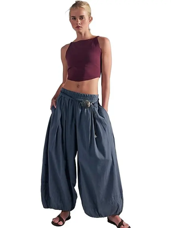 Free People Moonflower Balloon Pants - Steel