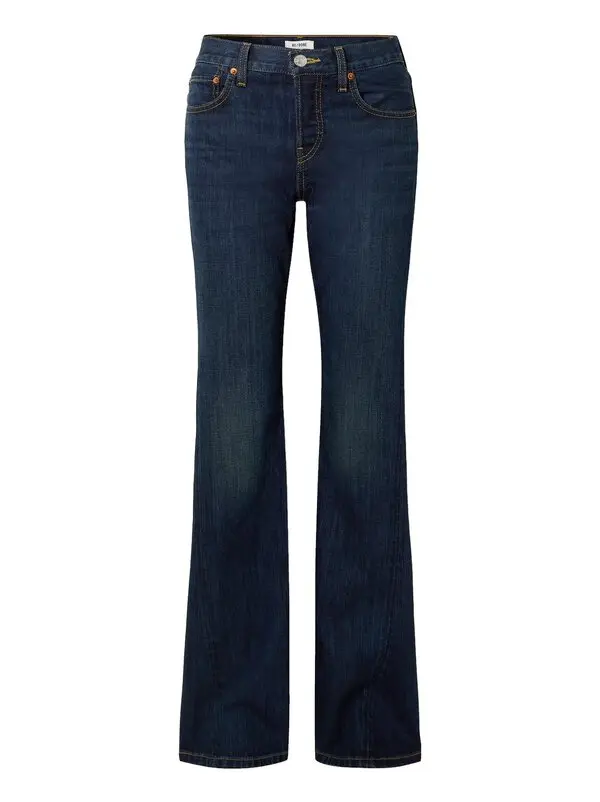RE/DONE Twisted Mid-rise Bootcut Jeans - Blue