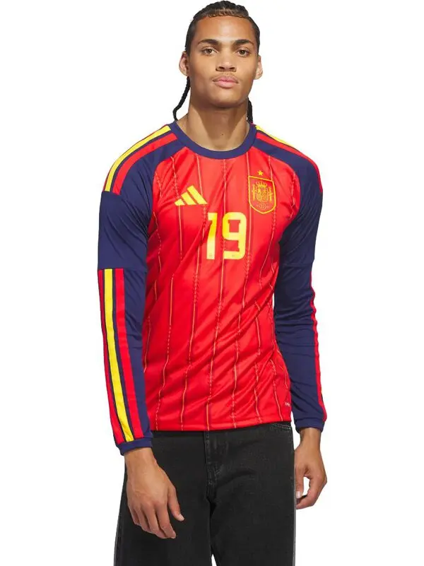 Adidas Spain 26 Home Yamal Long Sleeve Jersey - Vivid Red / Soccr-seu-snz