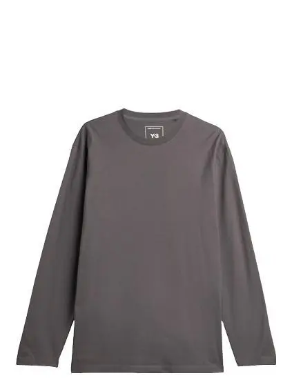 Adidas Y3 Graphic Long Sleeve Tee Shirt - Granite
