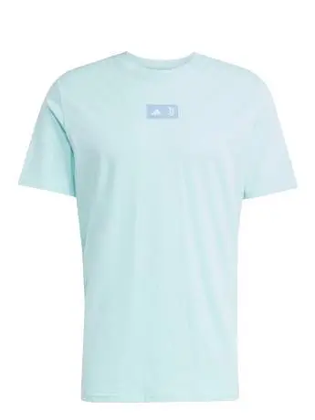 Adidas Juventus Seasonal Graphic Tee Shirt - Semi Flash Aqua