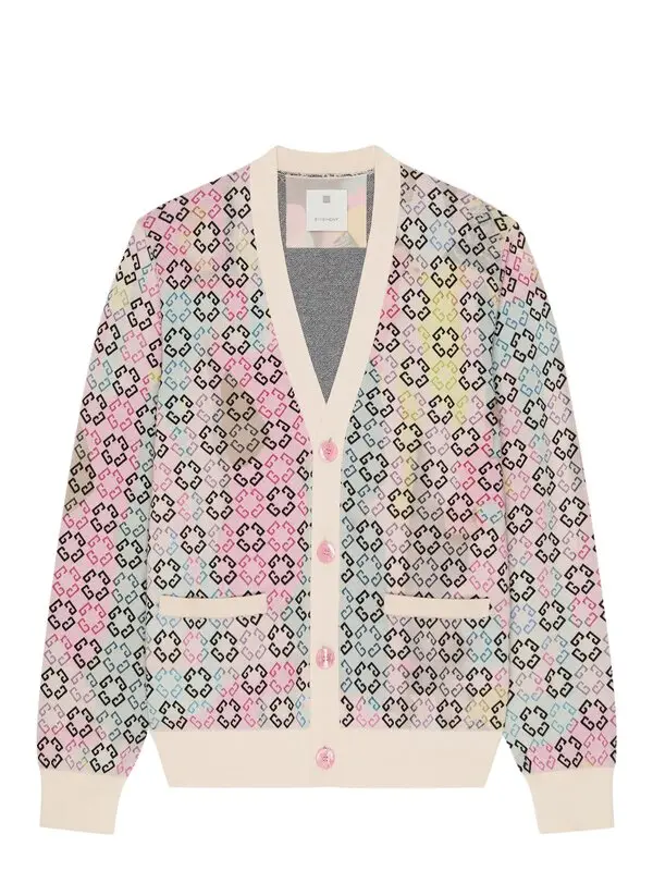 Givenchy Monogram Cotton Cardigan - Multicolored