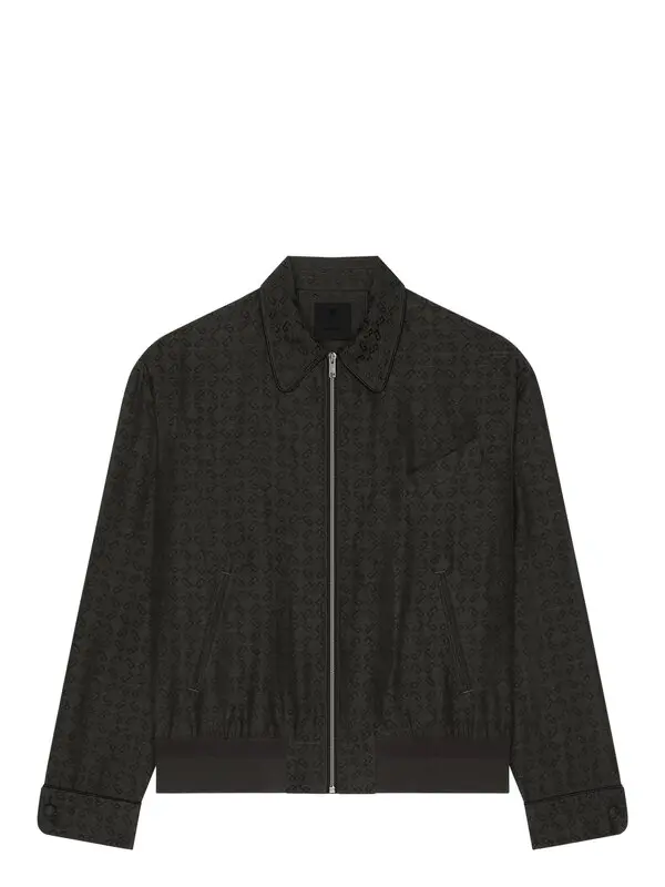 Givenchy Jacket In Monogram 72 Jacquard - Dark Grey