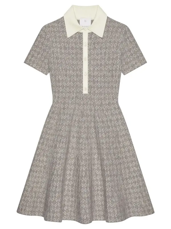 Givenchy Monogram 72 Jacquard Polo Dress - Beige