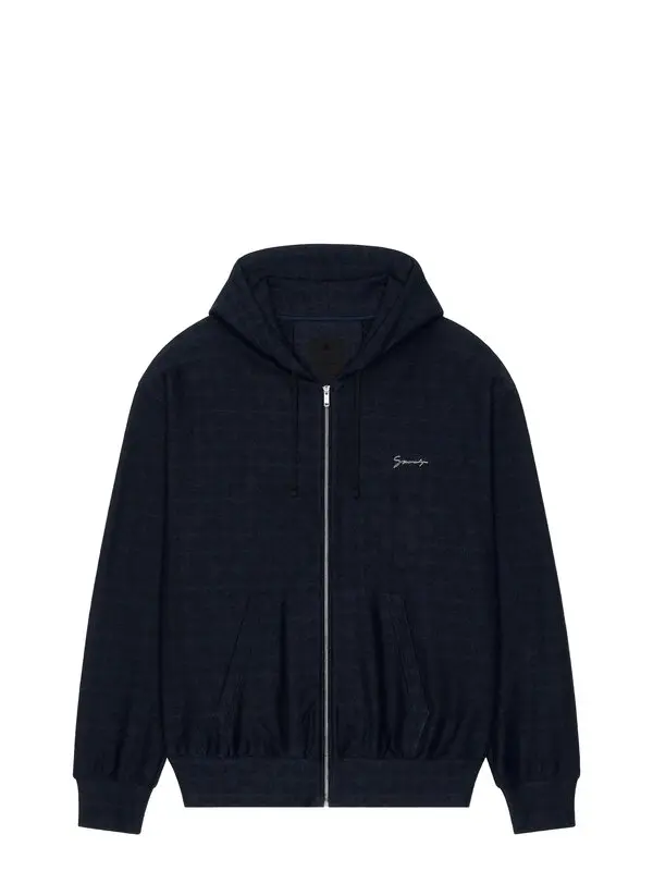 Givenchy Monogrammed Zipped Hoodie - Black/navy
