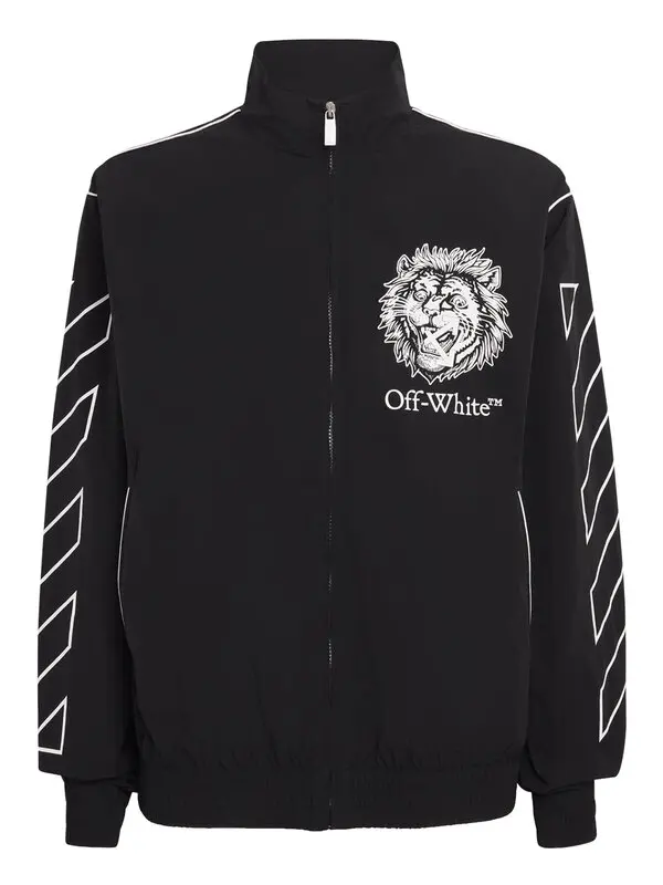 Off-White Lion Print Track Jacket - Black