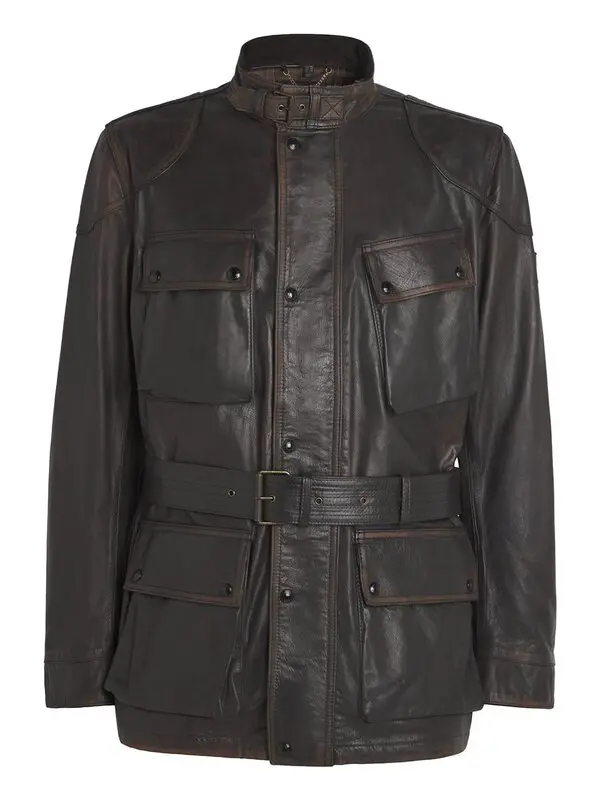 Belstaff Legacy Trialmaster Panther Leather Jacket - Green