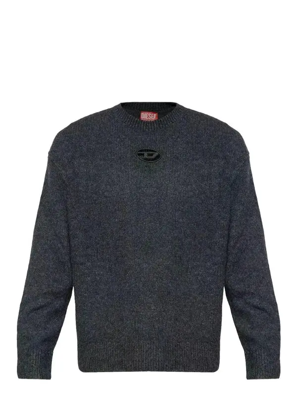 Diesel K-areeso Logo Cut-out Sweater - Grey