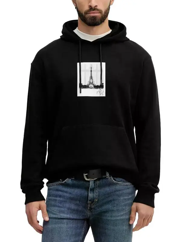 Karl Lagerfeld Printed Hoodie - Black