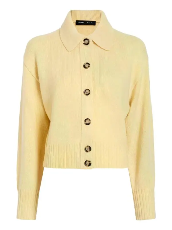 Proenza Schouler Rocio Button Cardigan - Yellow