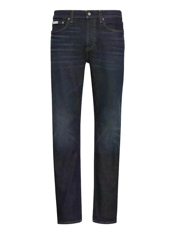 Calvin Klein Logo-patch Jeans - Blue
