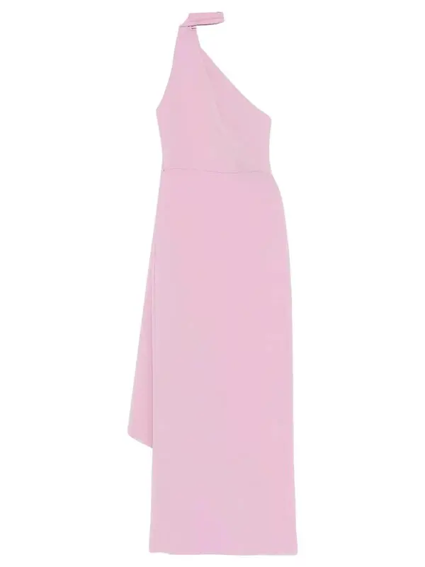 Solace London One-shoulder Drape Midi Dress - Pink