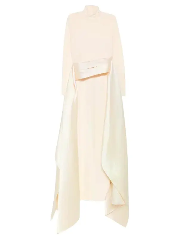 Solace London Roll-neck Maxi Dress - Neutrals