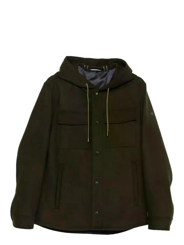 MANUEL RITZ Hooded Pocket Jacket - Green