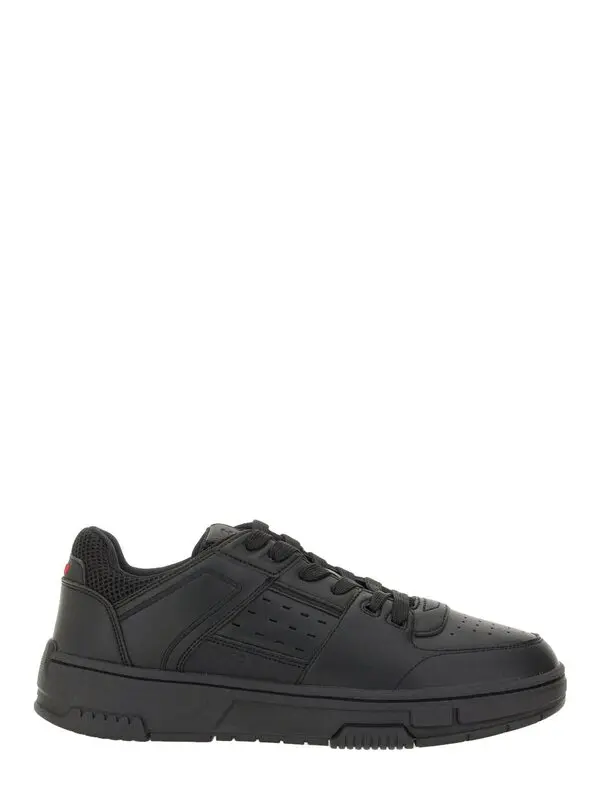 Hugo Mesh Detail Sneakers - Black