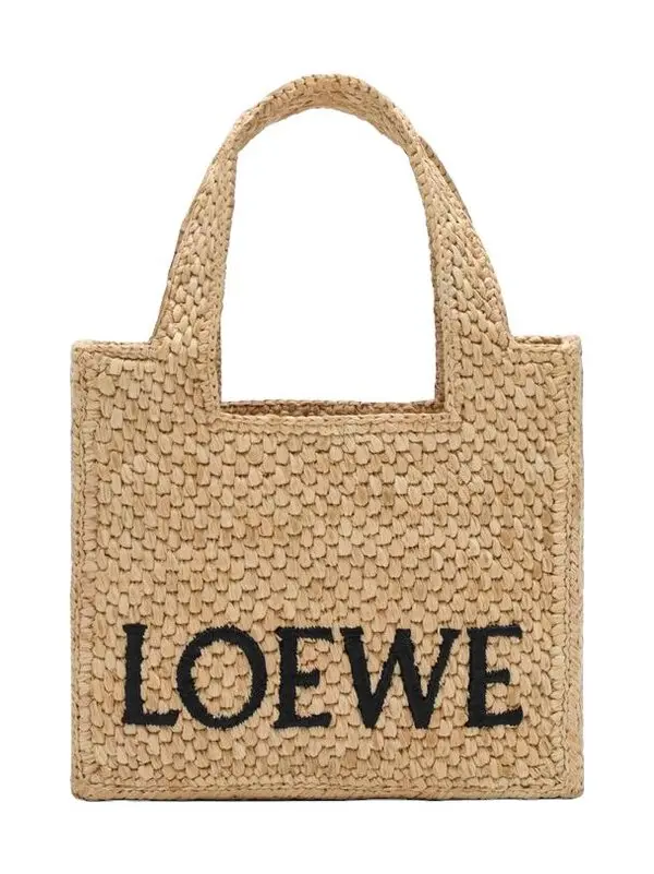 Loewe Mini Raffia Tote Bag - Beige