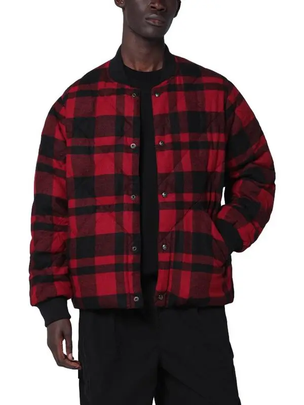 Polo Ralph Lauren Quilted Check Bomber Jacket - Pink