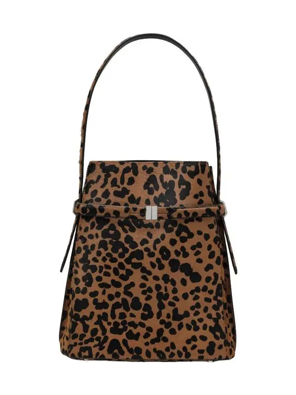TOTEME Leopard-print Calf Hair Bucket Bag - Multicolor