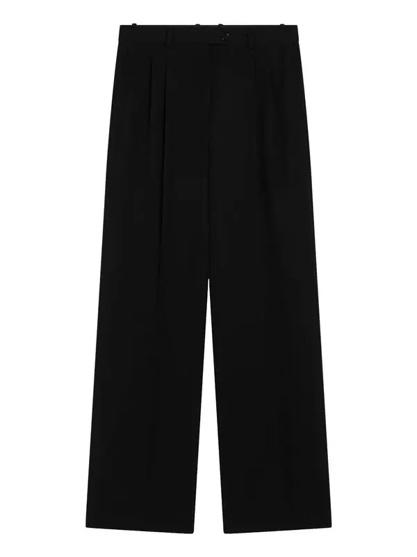 THE ROW Wool Trousers - Black