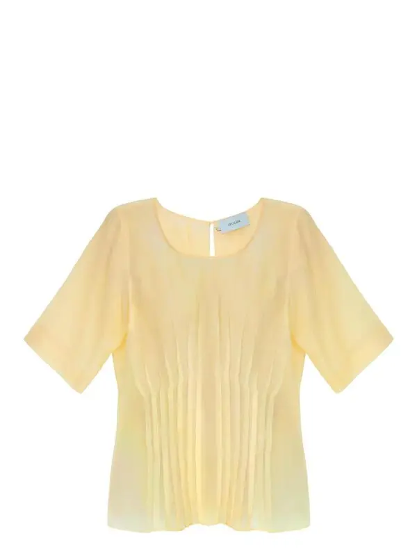 Isolda Labirinto De Rios Pintuck Blouse - Yellow