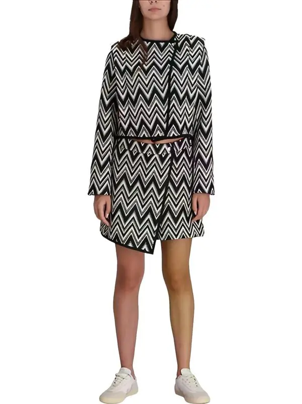 BOSS Tijaca Zigzag Mini Skirt - Black