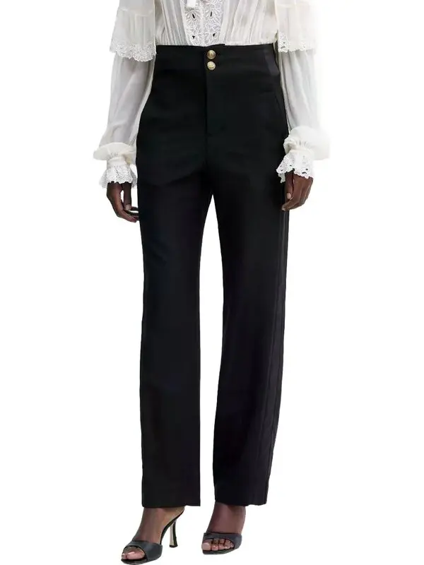 TWINSET Side-panel Tailored Trousers - Black