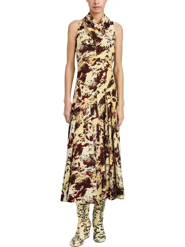Proenza Schouler Printed Midi Dress - Neutrals