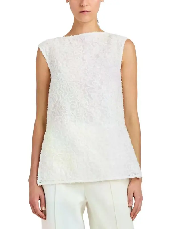 Proenza Schouler Virginie Embroidery-detail Top - White