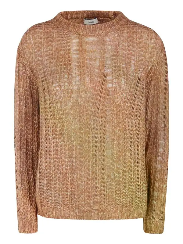 Herno Openwork Knit Sweater - Brown