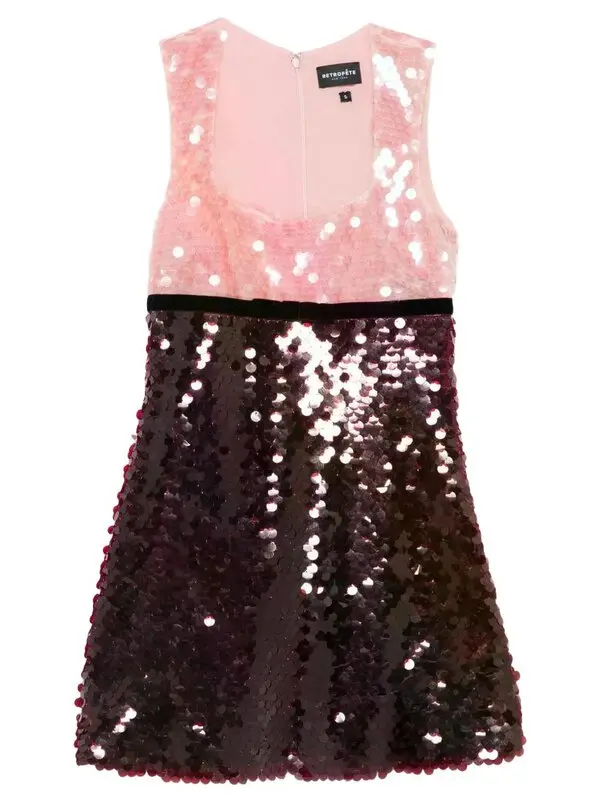 Retrofete Sequin Mini Dress - Pink