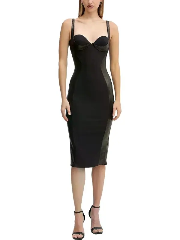 Elisabetta Franchi Sweetheart-neck Midi Dress - Black