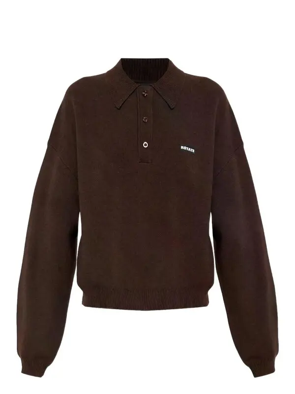 Remain Birger Christensen Logo-patch Polo Top - Brown