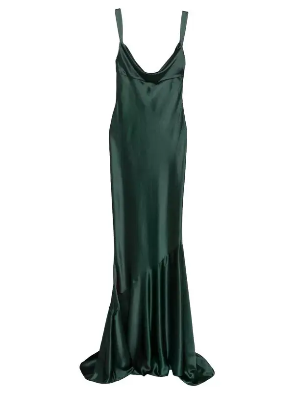Retrofete Vinicia Cowl-neck Maxi Dress - Green