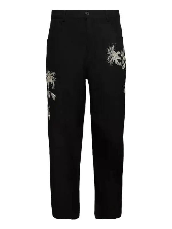 BLUEMARBLE Bead-embroidered Trousers - Black