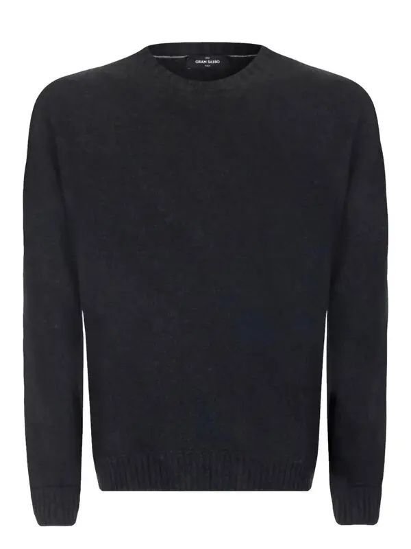 GRAN SASSO Ribbed Crew Neck Sweater - Grey