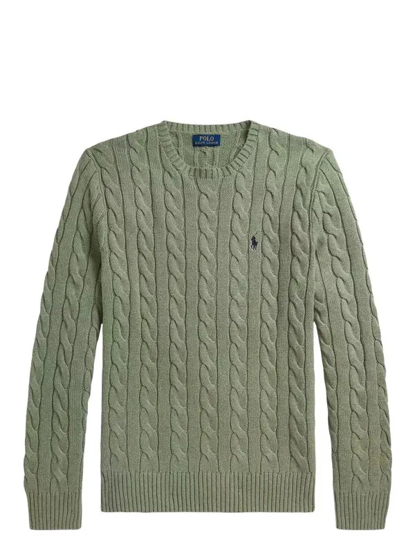 Ralph Lauren Cable-knit Long-sleeved Sweater - Green