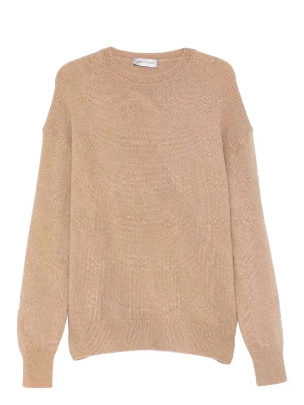 STATE OF ORDER Mohair Roundneck Sweater - Brown